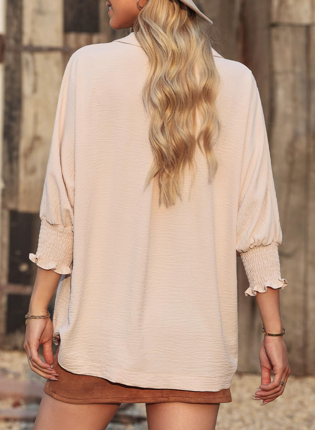 Limited time sale 🔥Womens Casual 3/4 Sleeve V Neck Loose Fit Basic Tee ...
